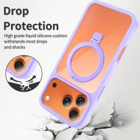 China Manufacturer PC+TPU Drop Protection Phone Case Built-in Magnetic Ring Stand Anti Shock Clear Back Shell OEM Custom Logo for sale