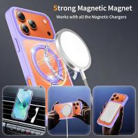 China Manufacturer PC+TPU Drop Protection Phone Case Built-in Magnetic Ring Stand Anti Shock Clear Back Shell OEM Custom Logo for sale