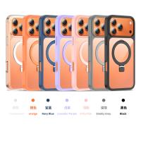 China Manufacturer PC+TPU Drop Protection Phone Case Built-in Magnetic Ring Stand Anti Shock Clear Back Shell OEM Custom Logo for sale