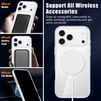 China For Transparent Back Cover for 17/Air/Pro Max Magnetic Wireless Charging TPU+PC Waterproof Shockproof Phone Case for sale
