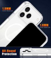 China For Transparent Back Cover for 17/Air/Pro Max Magnetic Wireless Charging TPU+PC Waterproof Shockproof Phone Case for sale