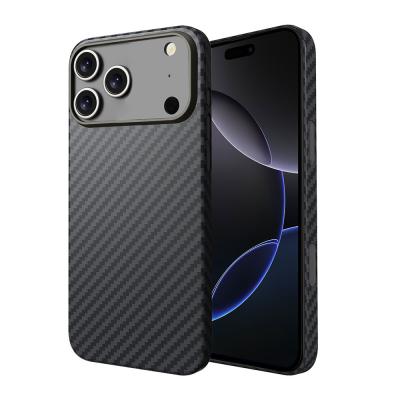 China Laudtec Real Carbon Fiber Phone Case for Iphone 17/17Air/17 Pro Max Magnetic Charging Lightweight Shockproof Back Cover Sjk1037 for sale