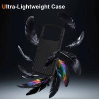 China For Laudtec Luxury Business Phone Case for iPhone 17 Air 16 Pro Max Soft Carbon Fiber Soft Shockproof TPU PC Material Magnetic for sale