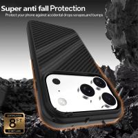 China For Laudtec Luxury Business Phone Case for iPhone 17 Air 16 Pro Max Soft Carbon Fiber Soft Shockproof TPU PC Material Magnetic for sale