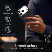 China For Laudtec Luxury Business Phone Case for iPhone 17 Air 16 Pro Max Soft Carbon Fiber Soft Shockproof TPU PC Material Magnetic for sale