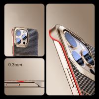 China PC Mobile Phone Case with Carbon Fiber Texture for iPhone 17 16 15 14 Pro Max Magnetic Ultra-Thin Skin Borderless Cover for sale