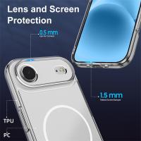 China 2025 Clear Transparent Phone Case for iPhone 17 Air 17 Pro Max Magnetic Charging Hard PC Protective Back Cover for sale