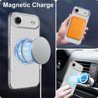 China 2025 Clear Transparent Phone Case for iPhone 17 Air 17 Pro Max Magnetic Charging Hard PC Protective Back Cover for sale