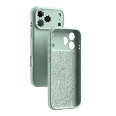 China Laudtec Slim Liquid Silicone 3 Layers Full Covered Soft Gel Rubber Case Cover for iPhone 17 Pro 2025 for Apple Magnetic Case for sale