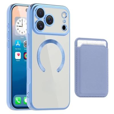 China For iPhone 17 Pro Max Case Compatible with  Premium TPU + PC Magnetic Card Wallet Holder  Business Design for Wallet Multi Color for sale