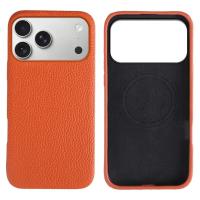China For iPhone 17 Pro Max Phone case Pebbled Leather + PC Shock-proof and Drop-proof Customized Magnetic Charging Multiple Colors for sale