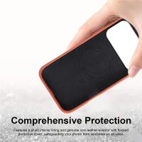 China For iPhone 17 Pro Max Phone case Pebbled Leather + PC Shock-proof and Drop-proof Customized Magnetic Charging Multiple Colors for sale