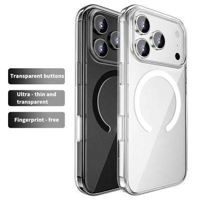 China Laudtec Magnetic Clear Phone Cases for iphone 17 air Transparent Shockproof Hard Pc Phone case Simple Protective Cover Sjk1097 Wholesale OEM/ODM/Private Label for sale
