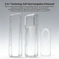 China Laudtec Premium Magnetic Transparent Case for iPhone 17  Elegant Hard Shell with Integrated Card Holder Wholesale OEM/ODM/Private Label for sale