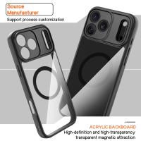 China Laudtec Suitable for iPhone 17 Magnetic Charging Transparent Protective Cover Phone Case TPU+PC Clear Mobile Phone Case for sale