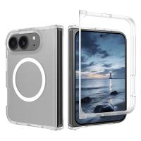 China Laudtec Two-Piece TPU+PC Matte Anti-Shock Wireless Charge Magnetic Mobile Phone Back Shell for iPhone 18 Fold Custom Logo OEM for sale