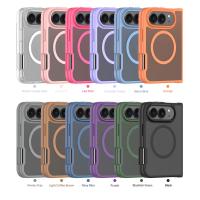 China Laudtec Two-Piece TPU+PC Matte Anti-Shock Wireless Charge Magnetic Mobile Phone Back Shell for iPhone 18 Fold Custom Logo OEM for sale