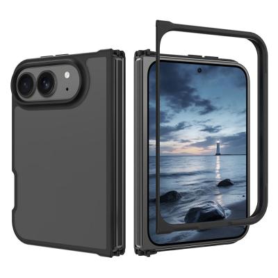 China Transparent Matte Finish Shockproof TPU+PC Phone Case for 18 Fold 2026 Two Pieces Support Custom Logo OEM for sale
