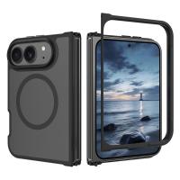 China Laudtec Premium Foldable Magnetic Mobile Phone Case for iPhone 18 Fold Matte Skin-Feel Shockproof Protective Smartphone Case for sale