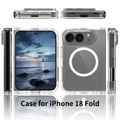China Laudtec Hard Pc Clear Phone Cases Shockproof Mobile Case Strong Magnetic Lightweight Custom Logo Oem for Iphone 18 Fold Sjk1119 for sale