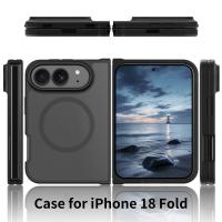 China Laudtec Premium Foldable Magnetic Mobile Phone Case for iPhone 18 Fold Matte Skin-Feel Shockproof Protective Smartphone Case for sale