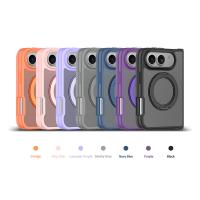 China For iPhone 18 Fold 2026 2.0 mm PC TPU Magnetic Stand Case Transparent Matte Shockproof Cover Supports Wireless Charging for sale
