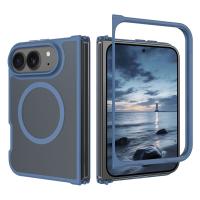 China Laudtec Ultra Slim Matte Texture TPU+PC 2-in-1 Full Body Magnetic Wireless Charge Shockproof Protective Cover for iPhone 18 Fold for sale