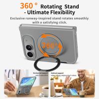 China ODM OEM 900gf Strong Magnetic Matte Hard Case for iPhone 18 Fold with 360 Rotatable Kickstand Shockproof Phone Cover for sale