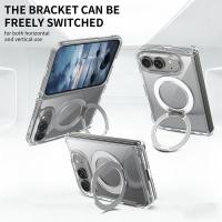 China Laudtec Wholesales Slim Durable Design Foldable Case for iPhone 18- Hard PC Back Magnetic 360 ° Rotating Kickstand for sale
