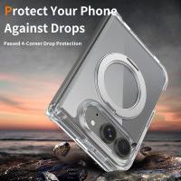 China Laudtec Wholesales Slim Durable Design Foldable Case for iPhone 18- Hard PC Back Magnetic 360 ° Rotating Kickstand for sale
