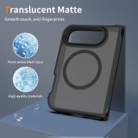 China Laudtec Magnetic Case for Apple iPhone 18 Fold TPU+PC Silver Shield Skin Feeling Matte Magnetic Shockproof Phone Cover for sale