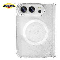 China Crystal Clear Glitter Foldable Magnetic Phone Case for iPhone 18 Fold  Scratch Proof Dual Color Semi-Bumper Cover OEM/ODM for sale