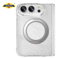 China Crystal Clear Glitter Foldable Magnetic Phone Case for iPhone 18 Fold  Scratch Proof Dual Color Semi-Bumper Cover OEM/ODM for sale