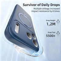 China Laudtec TPU+PC Skin-Feel Magnetic Phone Case for iPhone 15/16/17/18 Pro Max, Built-in Magnet,360° Rotatable Fold Ring Kickstand for sale