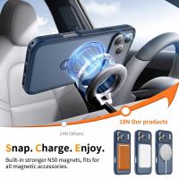 China Laudtec TPU+PC Skin-Feel Magnetic Phone Case for iPhone 15/16/17/18 Pro Max, Built-in Magnet,360° Rotatable Fold Ring Kickstand for sale