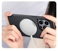 China Laudtec Real Carbon Fiber Phone Cases Magnetic Charging Shockproof Back Cover Ultra Thin for Iphone Air 17 16 Pro Max Sjk1108 Wholesale OEM/ODM/Private Label for sale