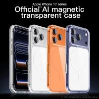 China Laudtec AI Magnetic Transparent Phone case with Camera Control Function for iPhone 17 Series for sale