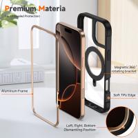 China New Aluminum Frame Bumper Magnetic Case for iPhone 17 16 15 Pro Max Shockproof TPU PC Cover Wholesale OEM/ODM/Private Label for sale
