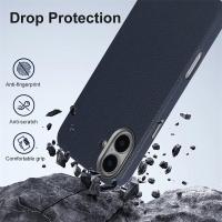 China For Laudtec Business Pure Color Litchi Grain Leather Phone Case for iPhone 17Air 17 16 Pro Max Custom Logo Magnetic Charging for sale
