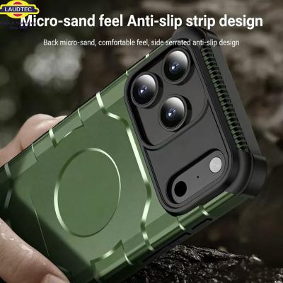China Laudtec Solid Color Magnetic Phone case with airbag protection for iPhone 17 Supports OEM/ODM/private Customization for sale