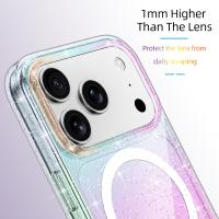 China Transparent Magnetic Glitter Ultra-thin Protective case for iPhone 17 Series TPU Shockproof Iridescent Gradient Colors OEM/ODM for sale