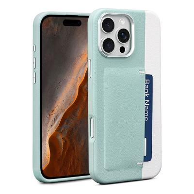 China For Laudtec Sjk1036 Luxury Mobile Phone Case for iPhone 17 Air 16 Promax PU Leather Back Cover Shockproof Shell Wallet Card for sale