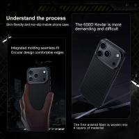 China Laudtec Camera Frame Holder Phone Case Aramid Fiber for iphone Air 17 16 Pro Max Strong Magnetic Simple Black Customized Sjk1099 for sale