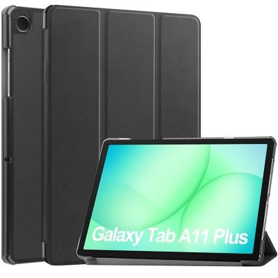 China For Samsung Galaxy Tab A11+/A9+ Case Leather Flip Stand Cover with Tri-Fold Function & Anti-Drop Protection  Customization for sale
