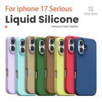 China For Laudtec Custom Logo Soft Slim Lightweight Liquid Silicone Phone Case Simple Business Back Cover for iPhone 17 Promax Sjk1006 for sale