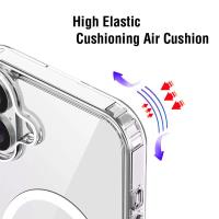 China Laudtec Clear Back Cover for Iphone 17 Air Transparent Tpu Cases Magnetic Charging Shockproof for Iphone 17 Promax Sjk1003 for sale
