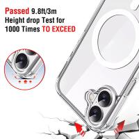 China Laudtec Clear Back Cover for Iphone 17 Air Transparent Tpu Cases Magnetic Charging Shockproof for Iphone 17 Promax Sjk1003 for sale