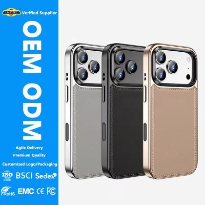 China Laudtec Magnetic Case for iPhone 18 17 16 Pro Max Soft 360 Full Protection Metallic Business Back Cover Anti-Fingerprint Shell for sale