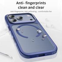 China Magnetic Shockproof Case for iPhone 17 16 Pro Max Luxury Skin Feeling Matte Cover with Metal Lens Frame Mobile Phone Shell for sale