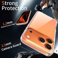 China Shockproof Phone Case Transparent PC TPU Hybrid Drop Resistance Armor Mobile Phone Cover Clear Case for iPhone 17 Pro Max for sale